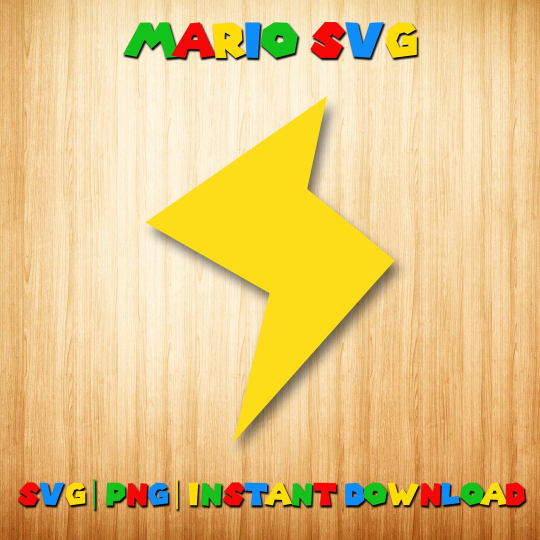 Lightning svg mario svg, mario clipart, festa svg, super mario png ...