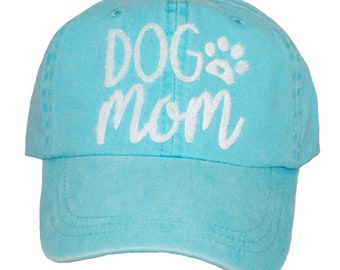 Dog Mom Hat Puppy Doggie Pet Lover Gift Customizable Hat Embroidered ...