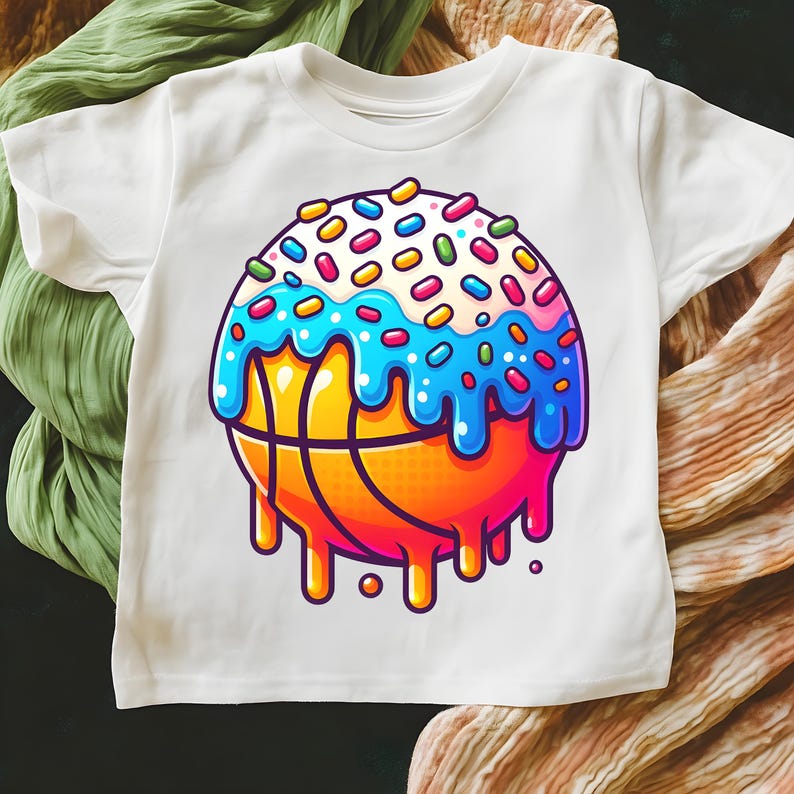 Basketball Ice Cream Drip Png, Basketball Png, Fun Sports Dessert ...