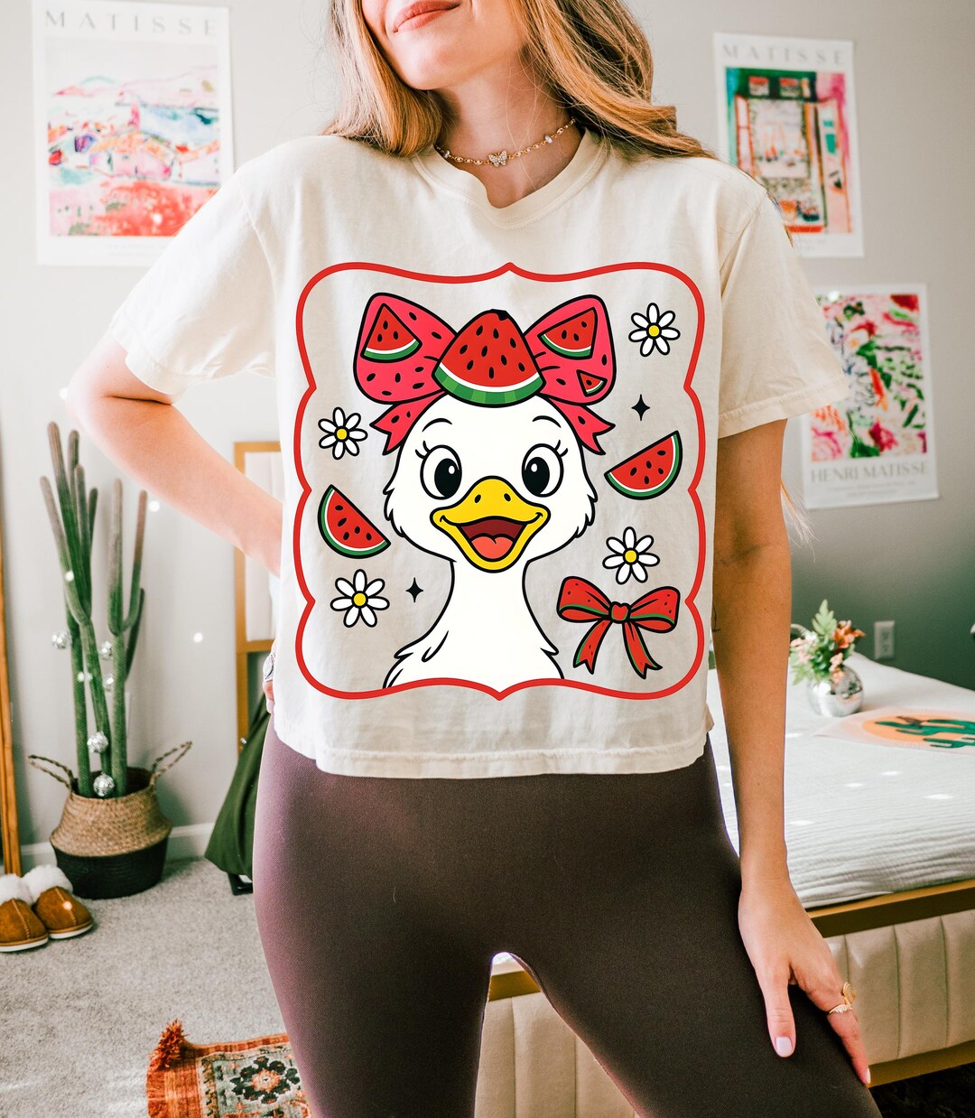 Cute Watermelon Goose Bow Png, Summer Watermelon Goose Png, Mama Goose ...