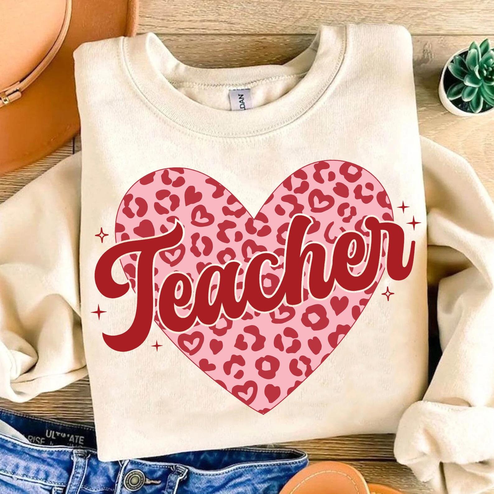 Teacher Valentine Heart Png, Teacher Love Valentines Day Png, Valentine ...