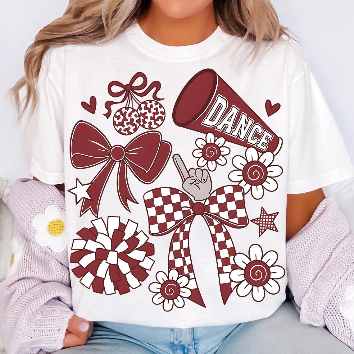 Dance Png, Preppy Dance Coquette PNG – Maroon Dance Mom Shirt Design ...