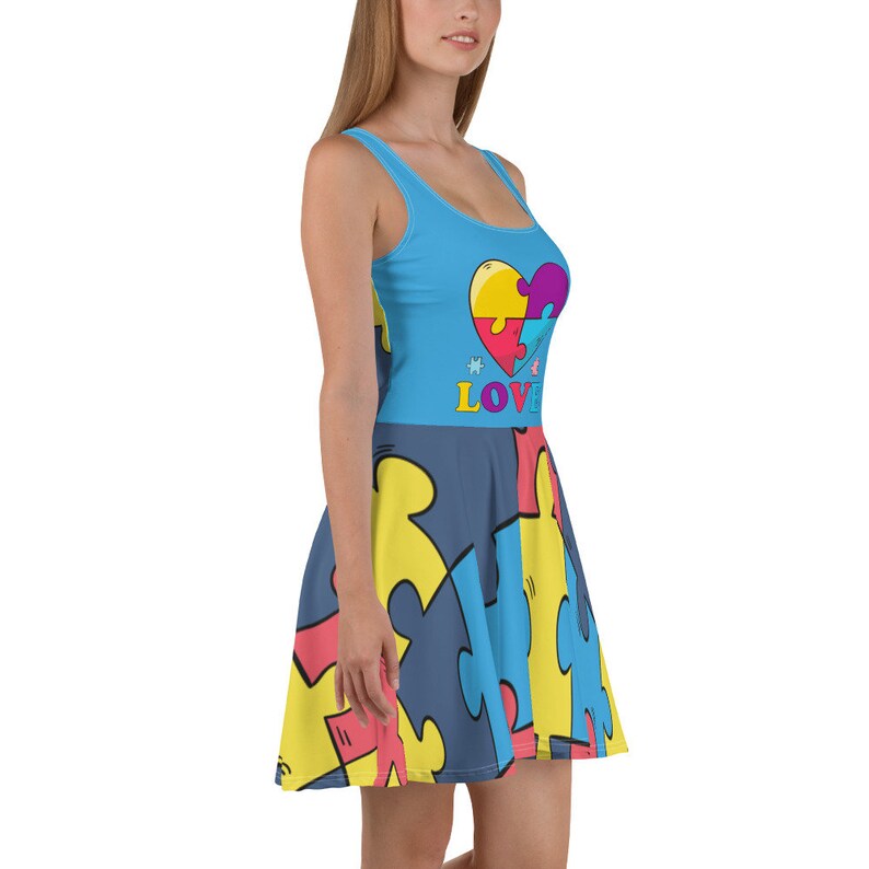 Autism Mom Dress / Puzzle Piece Dress / Autism Teacher Gift / Autism ...