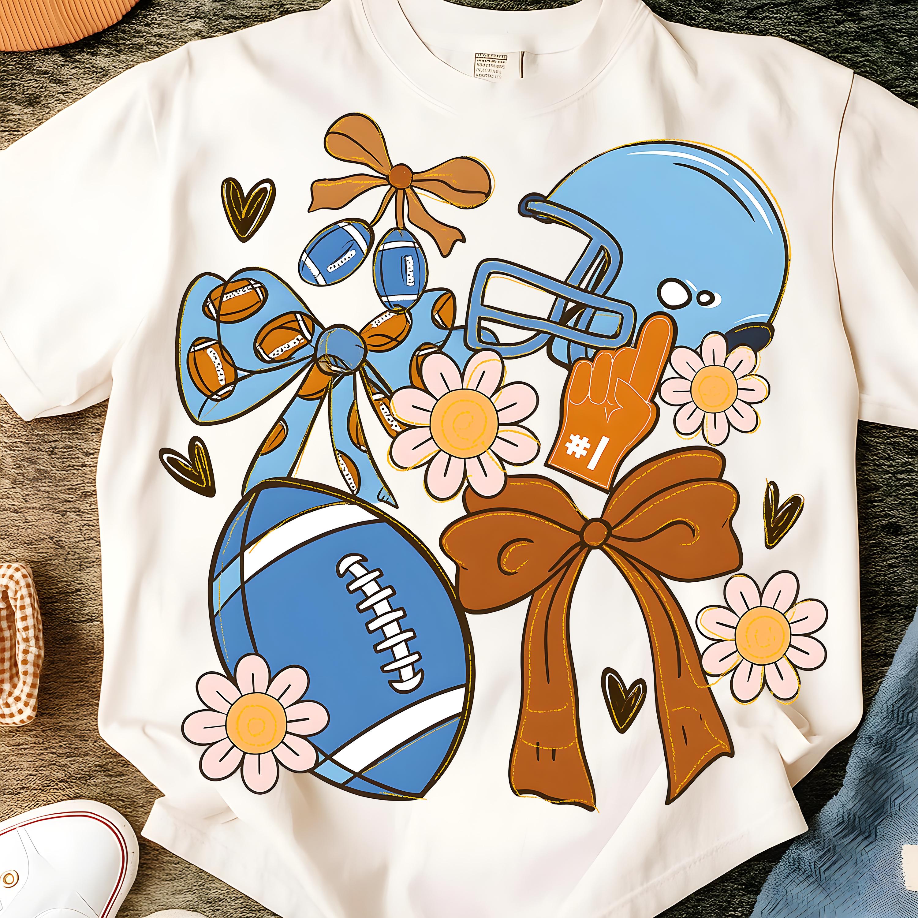 Preppy Cheerleader Coquette PNG – Bleu Cheer Mom Shirt Design – Cheer ...