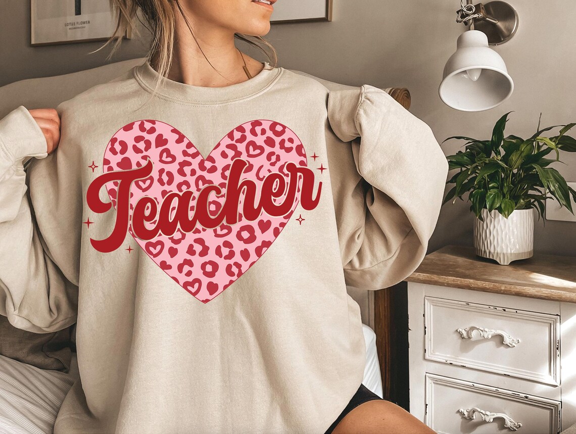 Teacher Valentine Heart Png, Teacher Love Valentines Day Png, Valentine ...