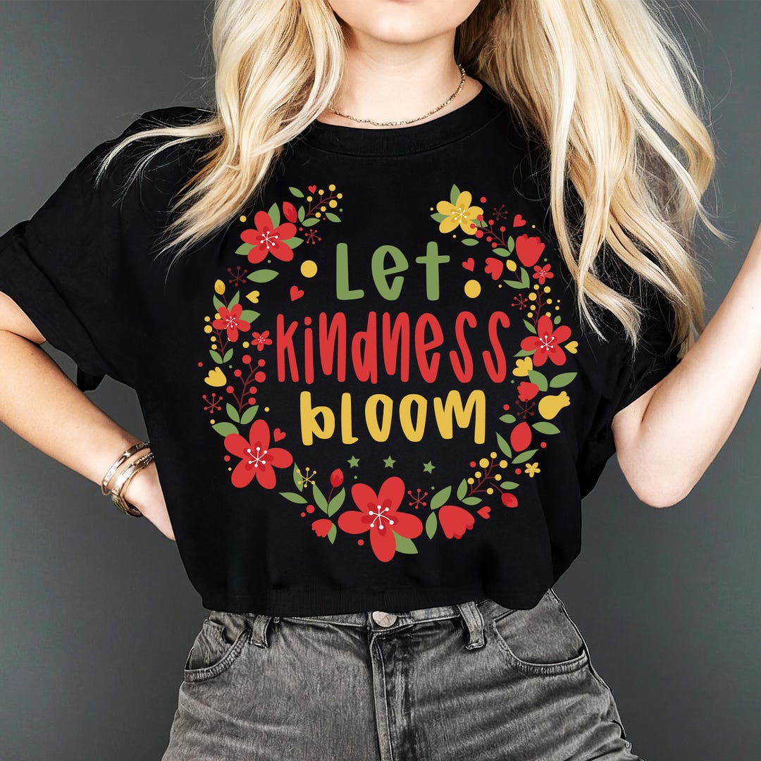 Let Kindness Bloom Png, Flower Png, Retro Flower Png, Boho Flower Png ...