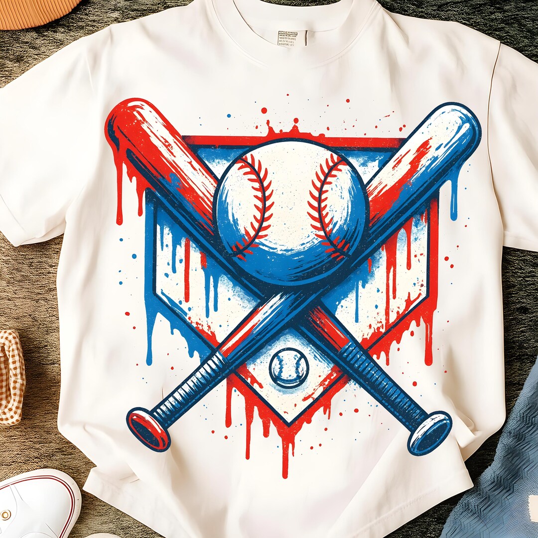 Baseball PNG, Baseball Dripping Paint Graphic, Game Day Png, Baseball ...