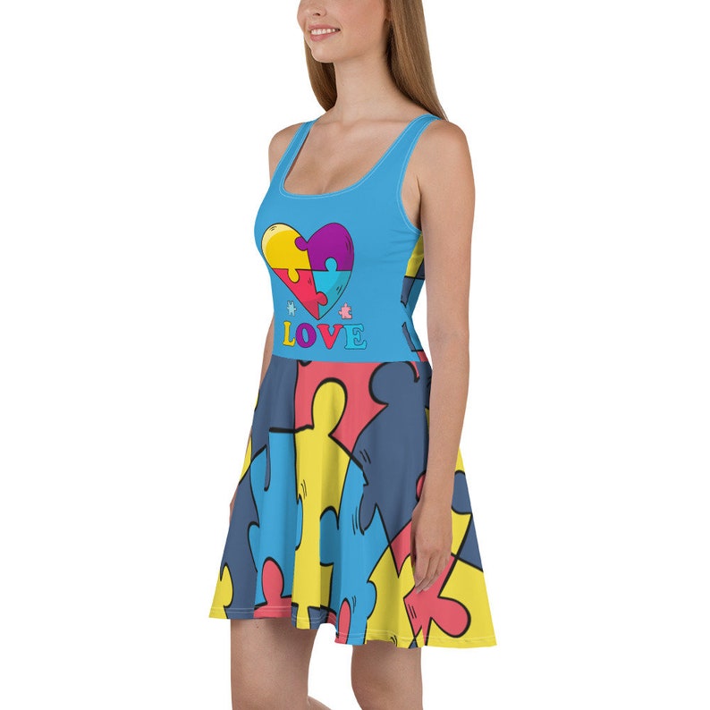 Autism Mom Dress / Puzzle Piece Dress / Autism Teacher Gift / Autism ...