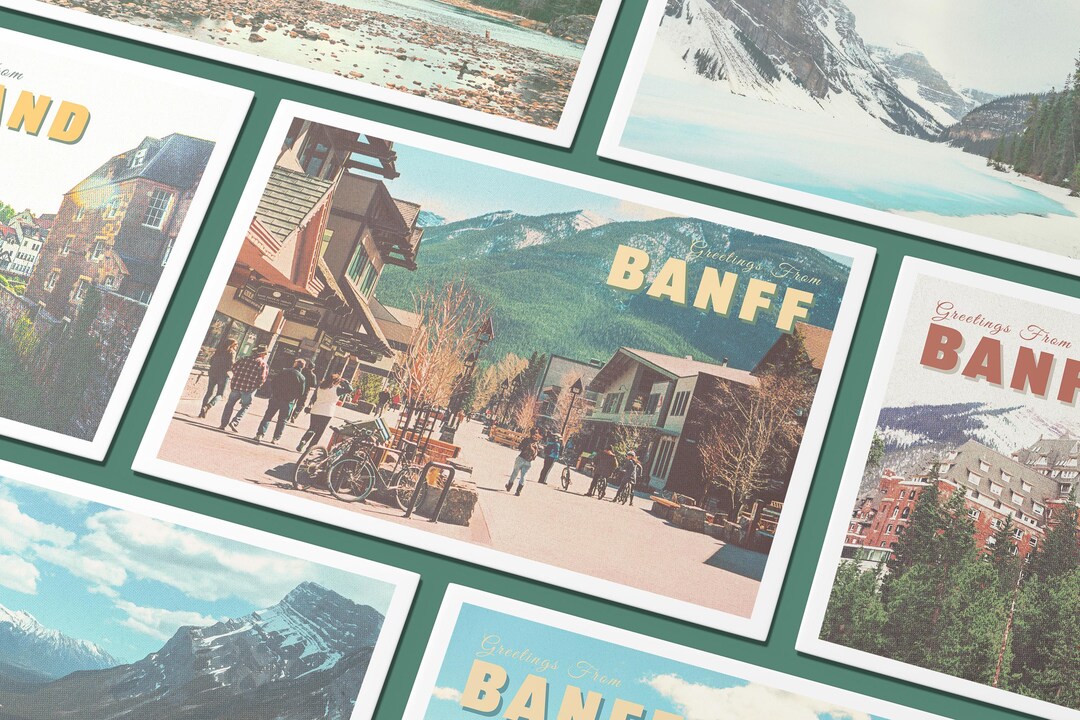Banff Postcards, 4" X 6" Matte Postcard, Travel Card, Journaling, Snail ...