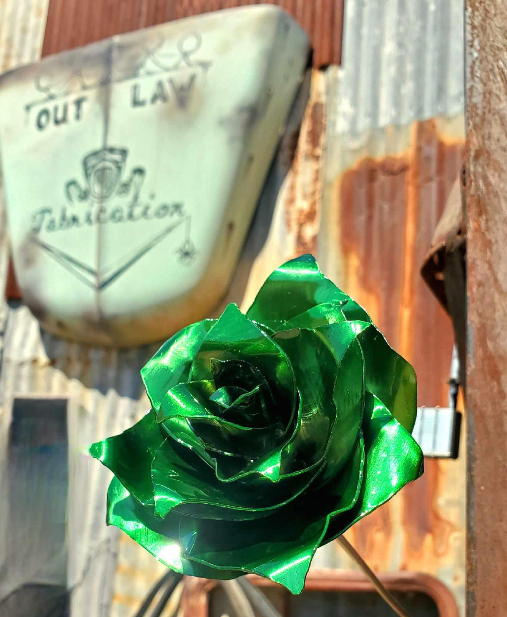 Handcrafted Steel Rose - Etsy