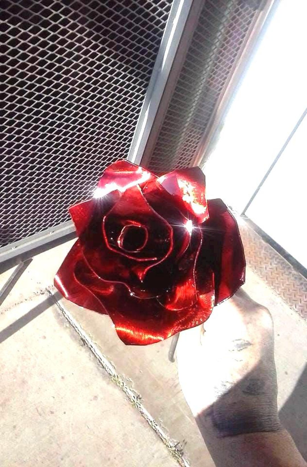 Handcrafted Steel Rose - Etsy