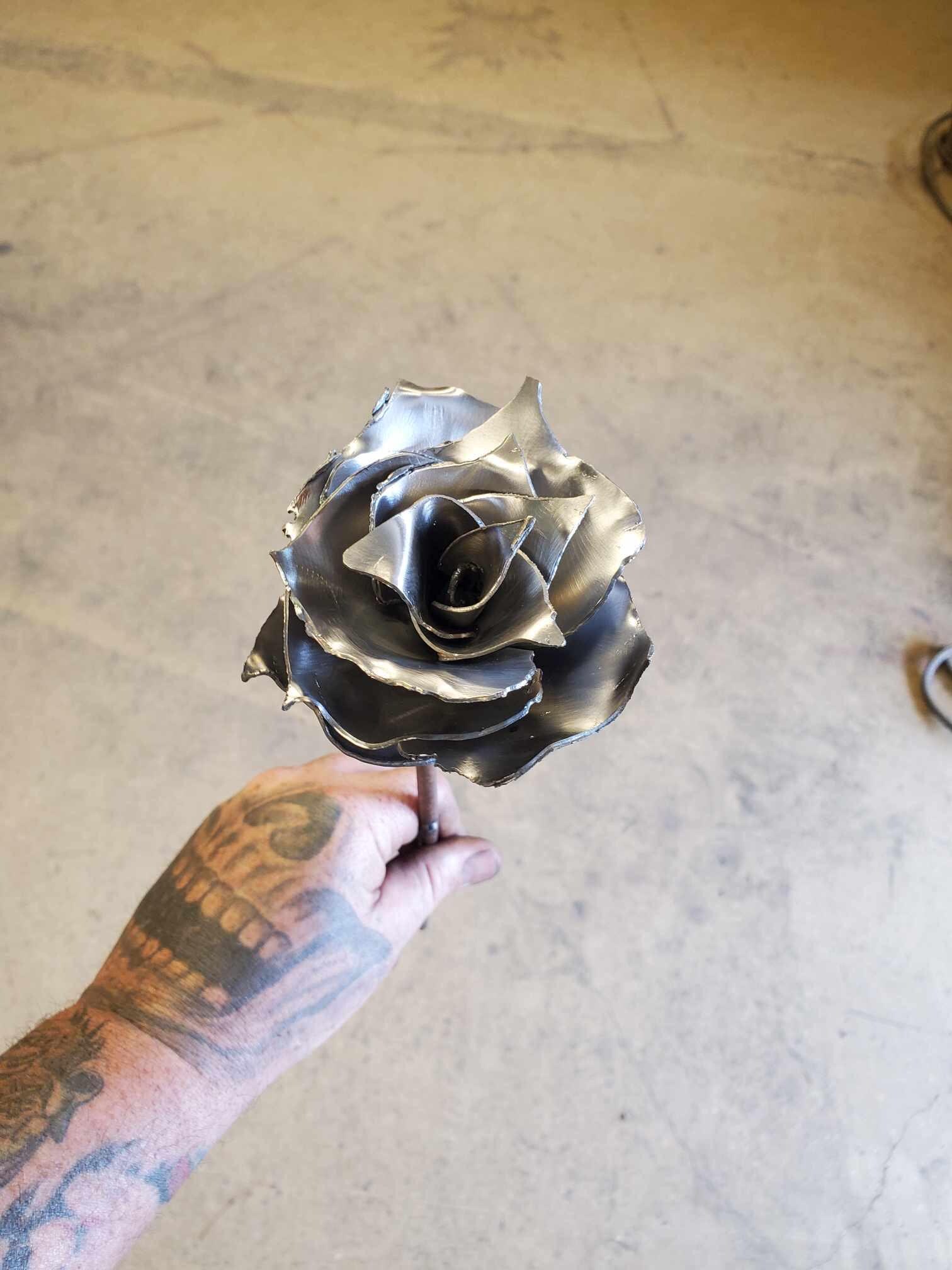 Handcrafted Steel Rose - Etsy