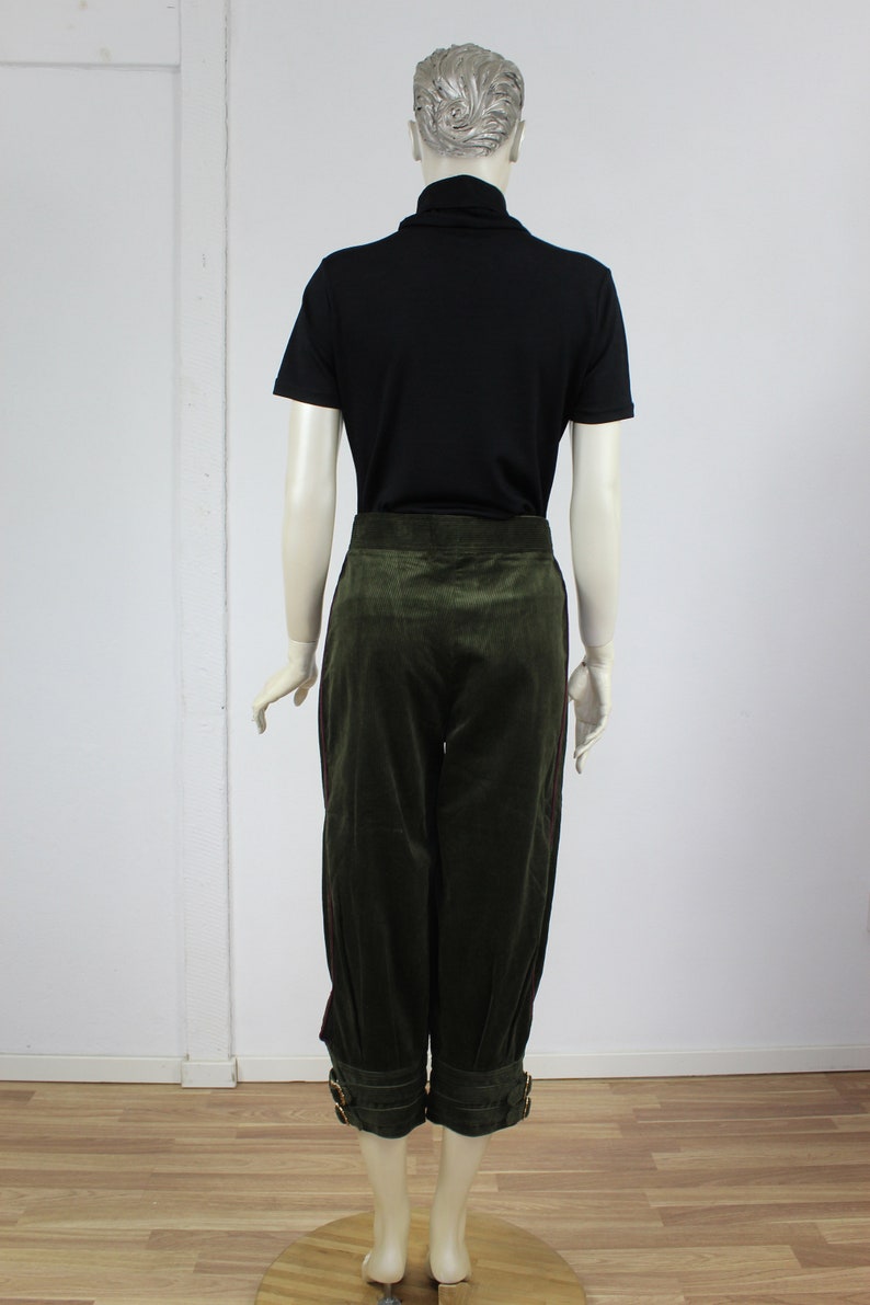Laurel Green Corduroy Capri 80s Dirndl Loden Pants Harem Pants Breeches ...