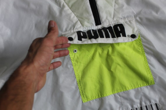 Puma Windbreaker 80s Jacket Batwing Quarter Zip Sweat… - Gem