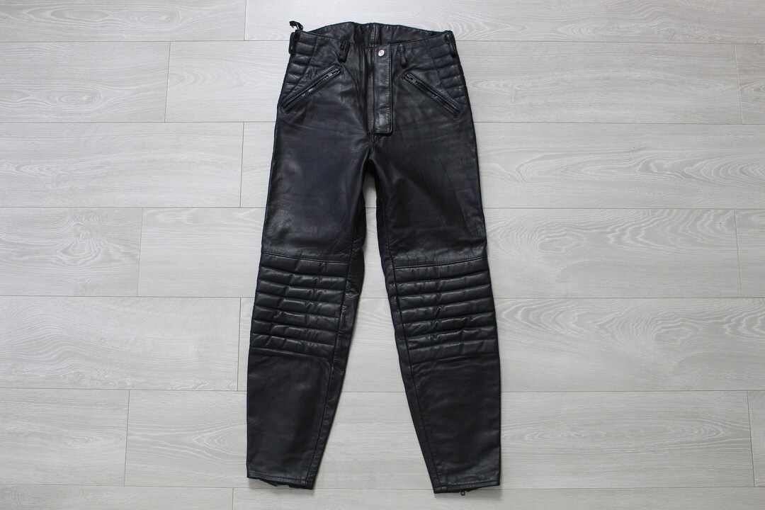 Leather Pants Racing 90's Black Leather Motorcycle Pants - Etsy