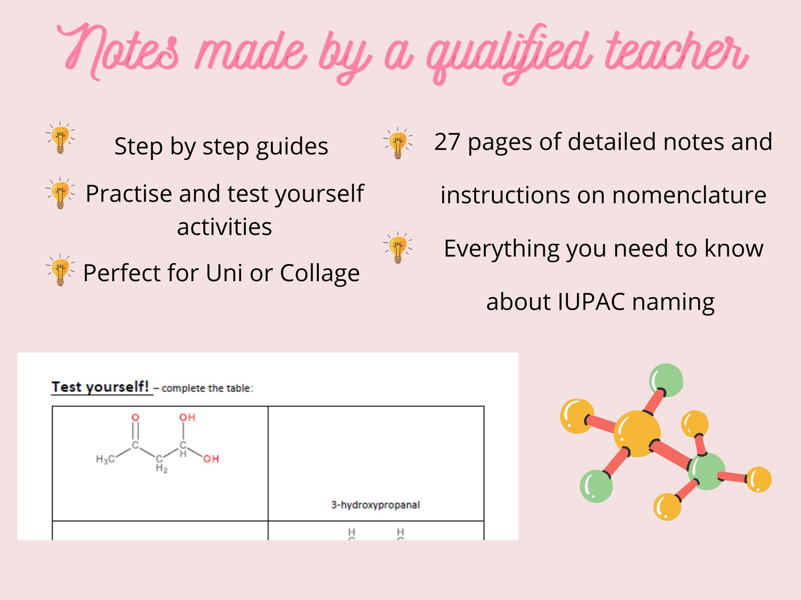 Complete IUPAC Naming Booklet / Nomenclature A Level Chemistry Notes ...