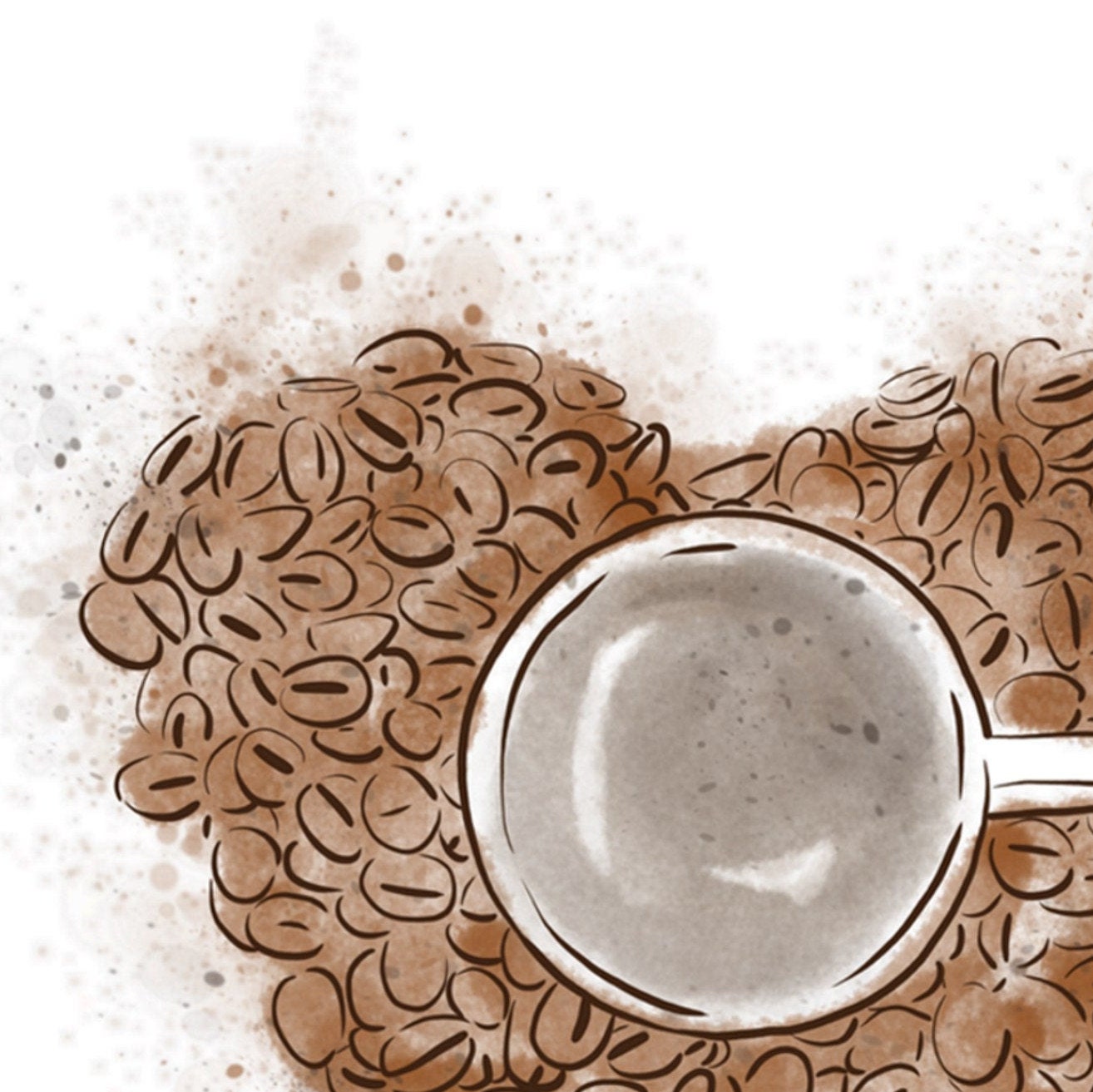 Coffee Watercolour Art Cafe Poster Wall Decor - Etsy