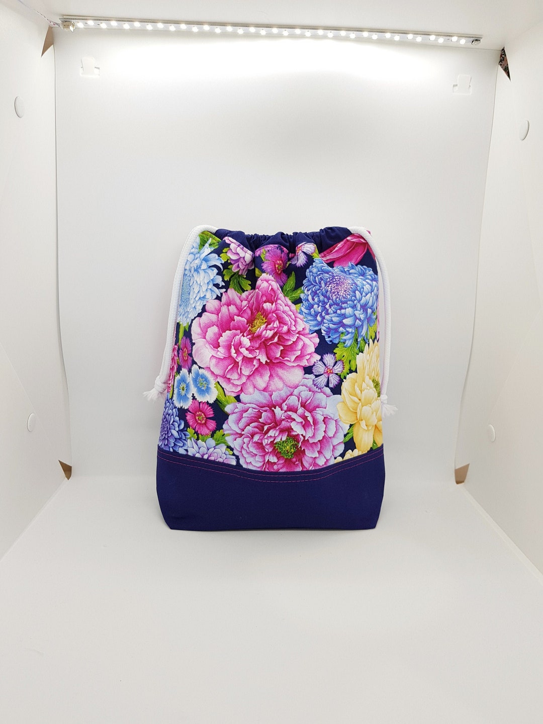 Flower Drawstring Bag Flower Drawstring Pouch Gift Bag Craft Bag ...