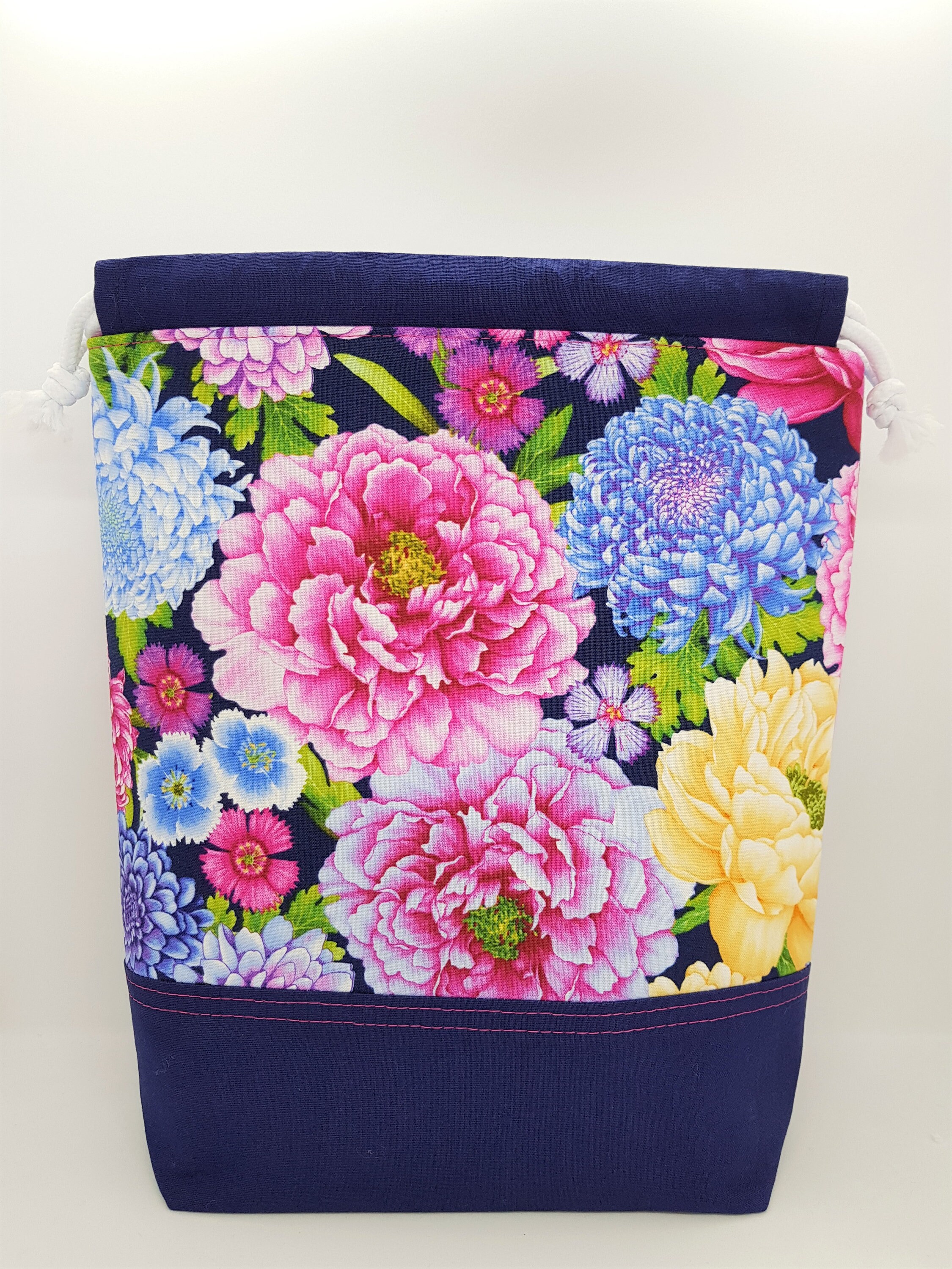 Flower Drawstring Bag Flower Drawstring Pouch Gift Bag Craft - Etsy UK