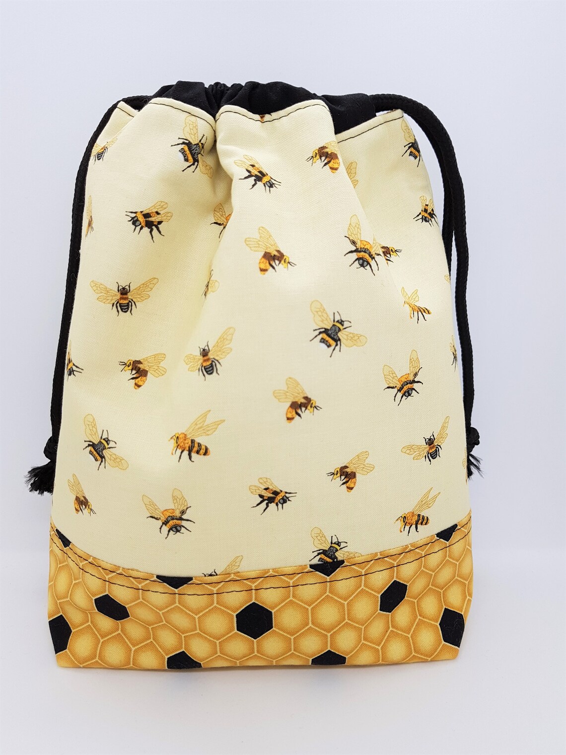 Bee Drawstring Bag/pouch Project Bag Storage Bag Gift Bag - Etsy