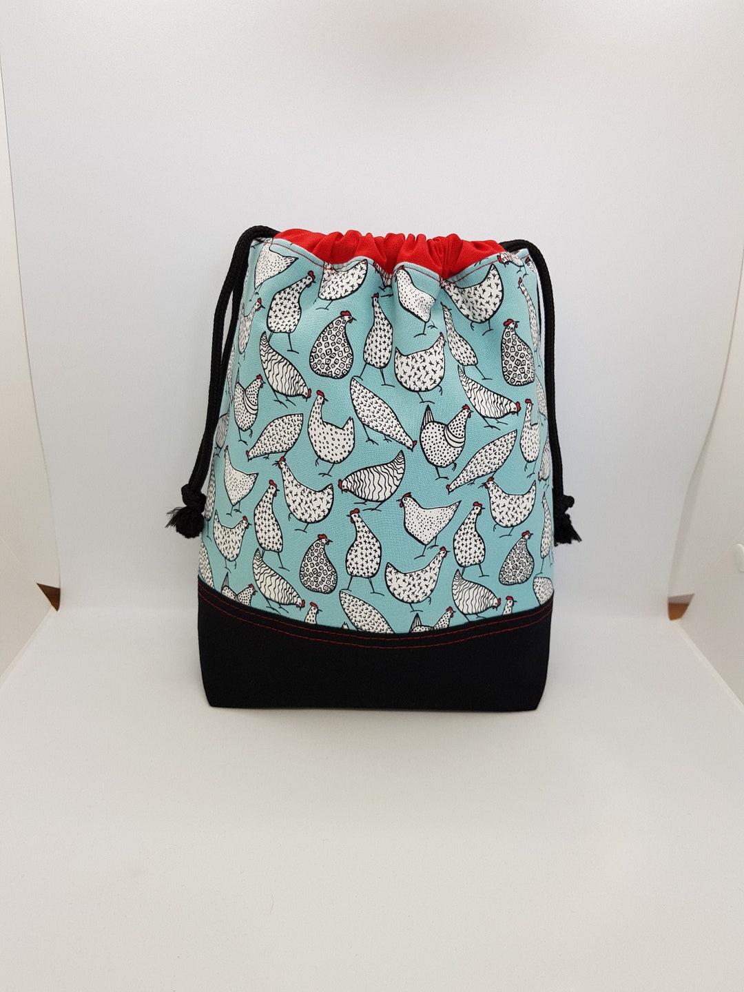 Chicken / Chook Drawstring Bag Drawstring Pouch Gift Bag Craft Bag ...