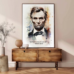 Watercolor Abraham Lincoln Print, Abraham Lincoln Art, Abraham Lincoln ...