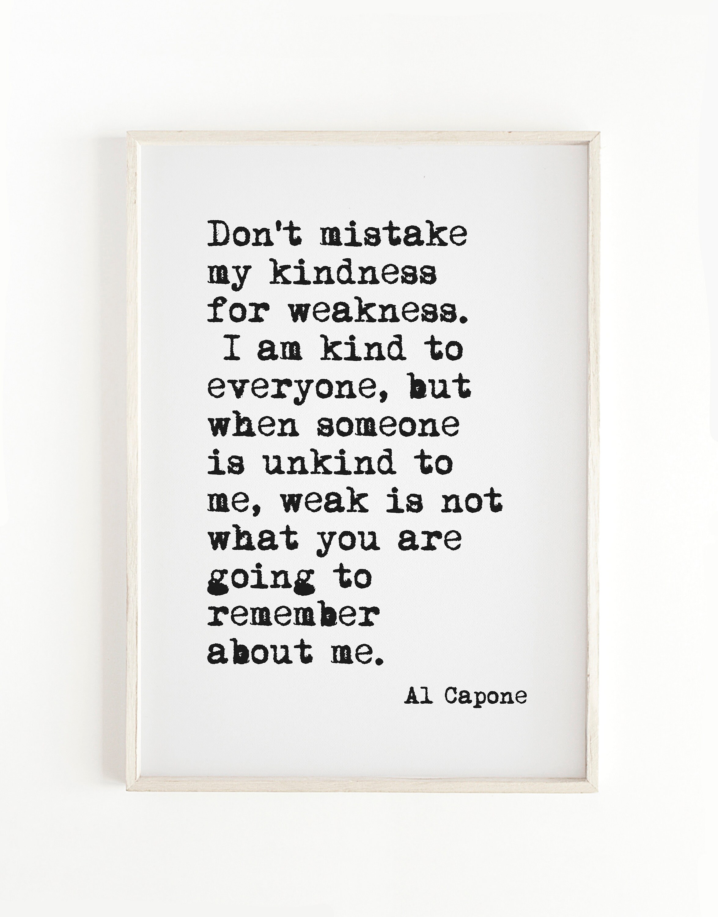 Al Capone Al Capone Quote Poster Al Capone Quote Wall Art | Etsy