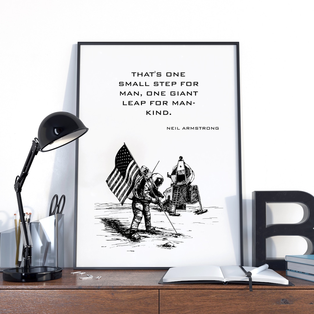 Neil Armstrong Neil Armstrong Quote Poster Neil Armstrong - Etsy
