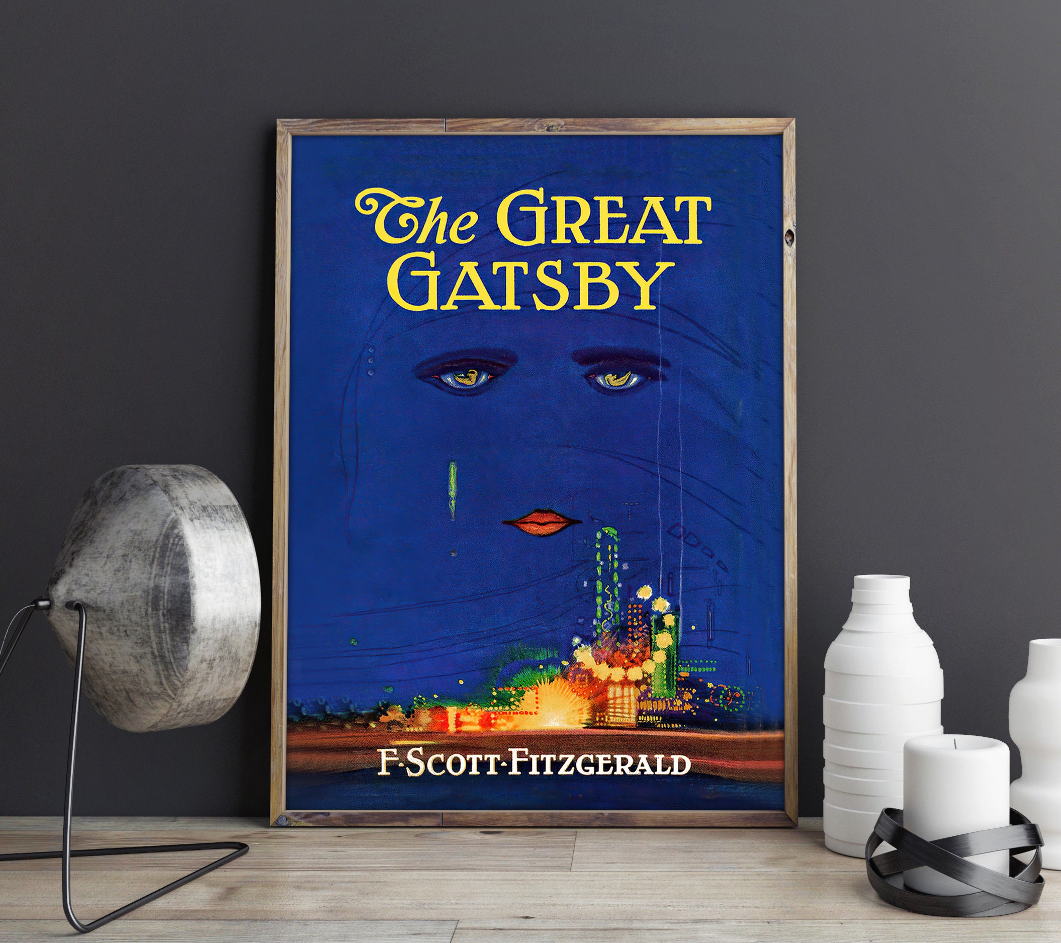The Great Gatsby the Great Gatsby Book Cover Poster the - Etsy