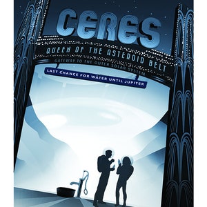 Ceres, Ceres Poster, Giuseppe Piazzi Ceres Vintage Poster, Dwarf Planet ...