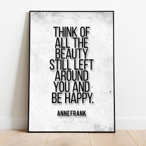 Anne Frank Anne Frank Quote Poster Anne Frank Quote Wall - Etsy