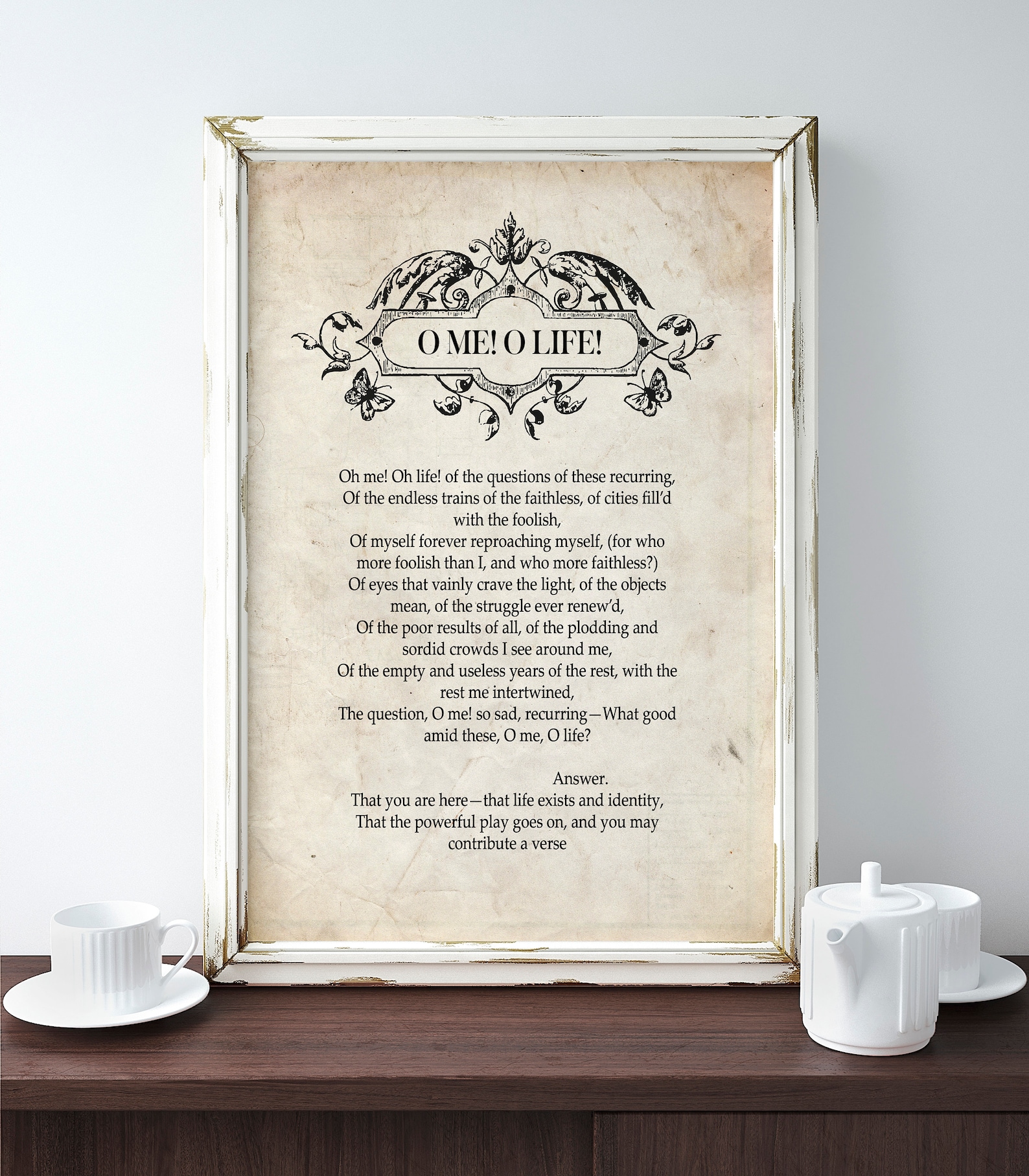 Oh Me Oh Life by Walt Whitman Poem Walt Whitman Walt - Etsy