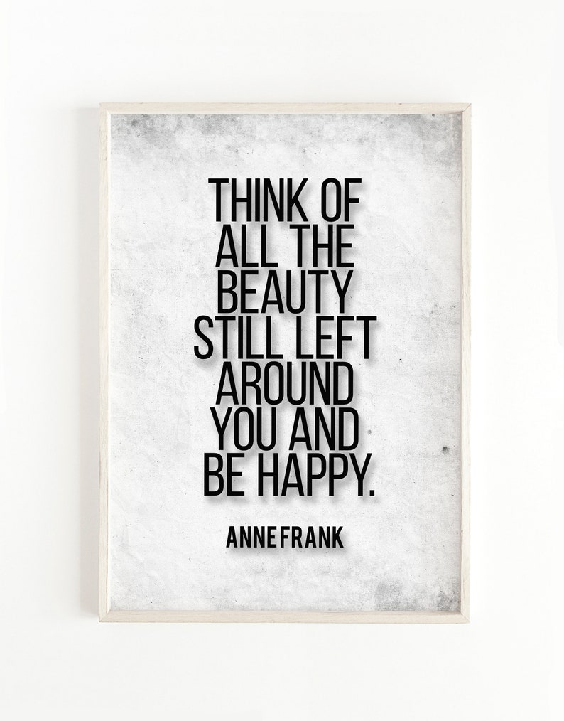 Anne Frank Anne Frank Quote Poster Anne Frank Quote Wall - Etsy