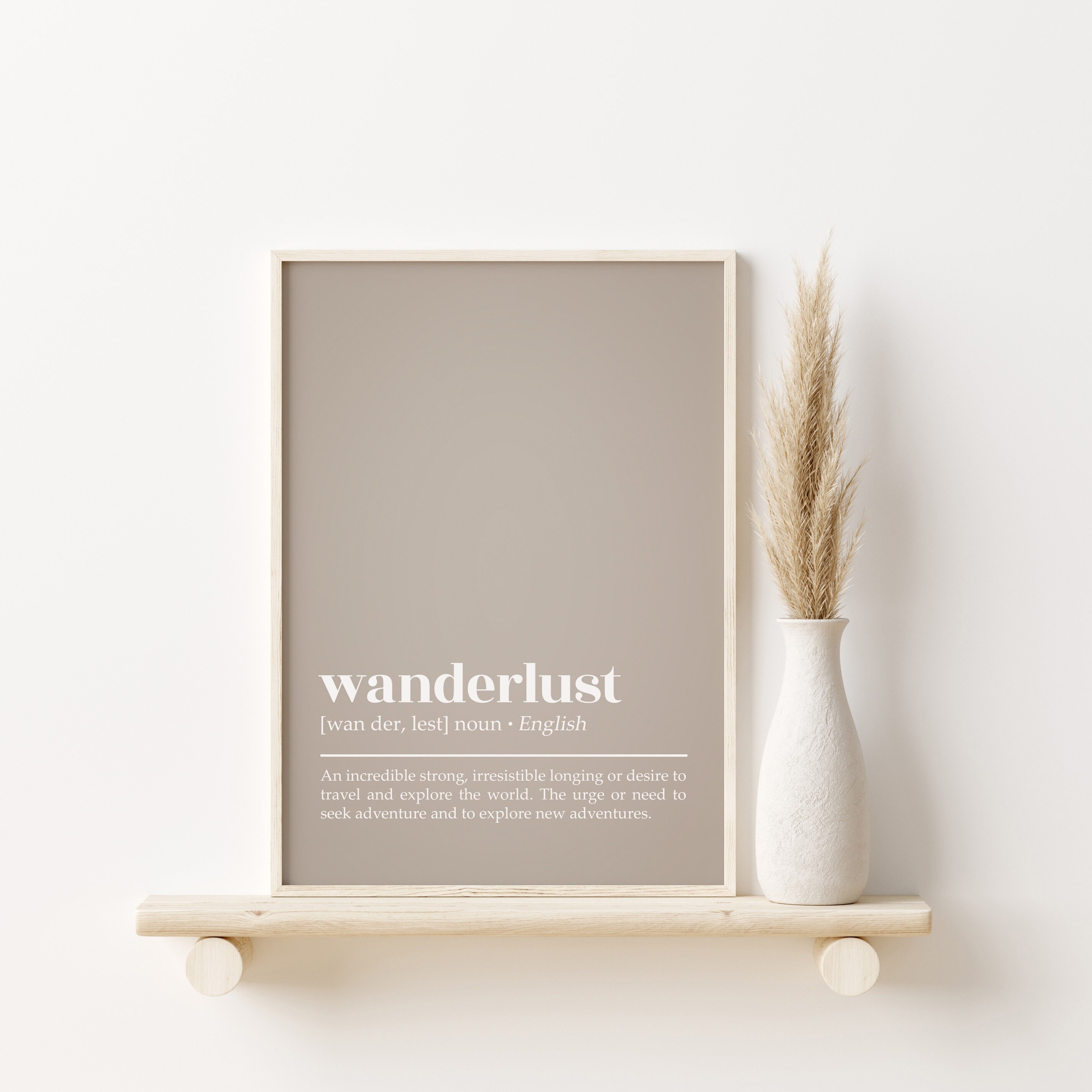 Wanderlust Definition Poster Wanderlust Definition Wall Art | Etsy