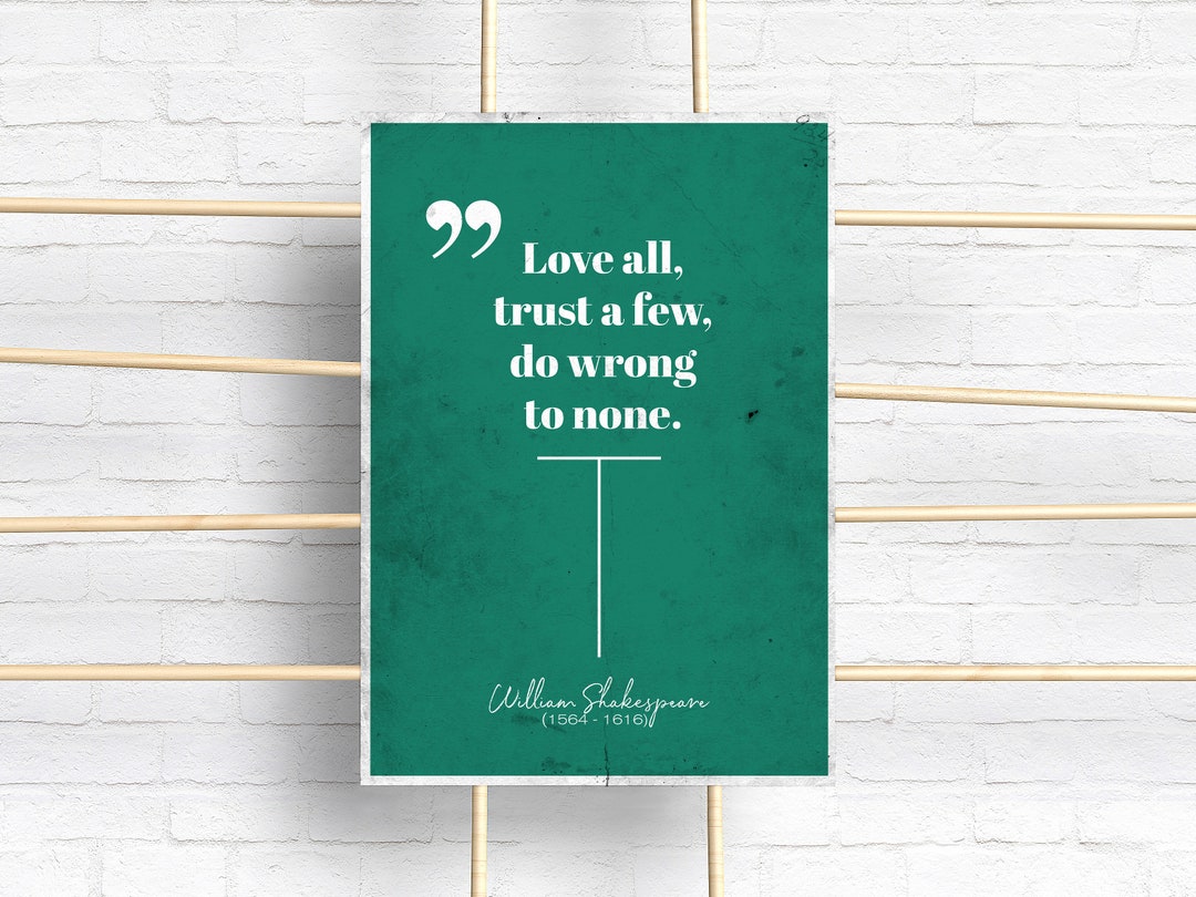 William Shakespeare, William Shakespeare Quote Poster, William ...