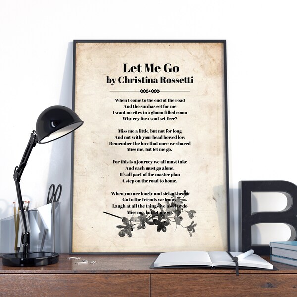 Miss Me but Let Me Go Poem - Etsy