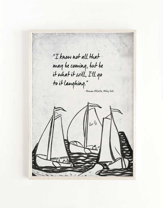 Moby Dick Quote Poster Moby Dick Quote Wall Art the Whale | Etsy