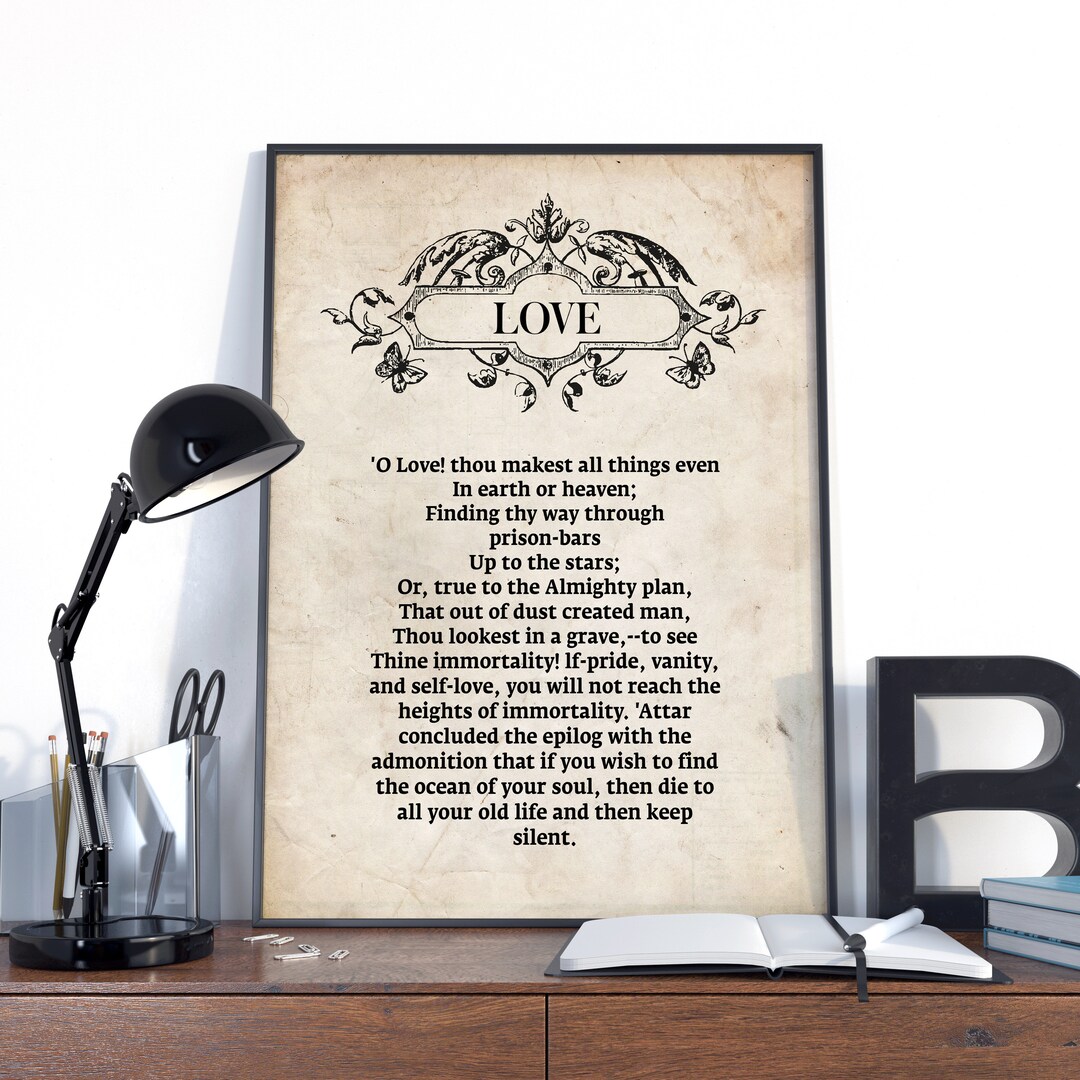 Love Poem, Sarah Flower Adams Wall Art, Sarah Flower Adams Poem Gift ...