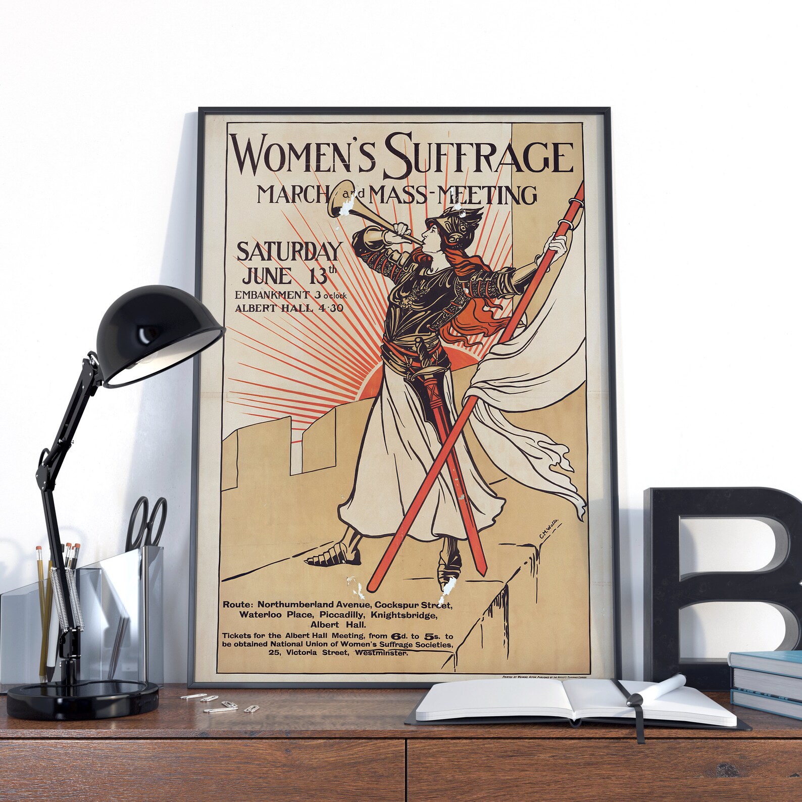 Women's Suffrage Vintage Poster Votes for Women Feminism | Etsy