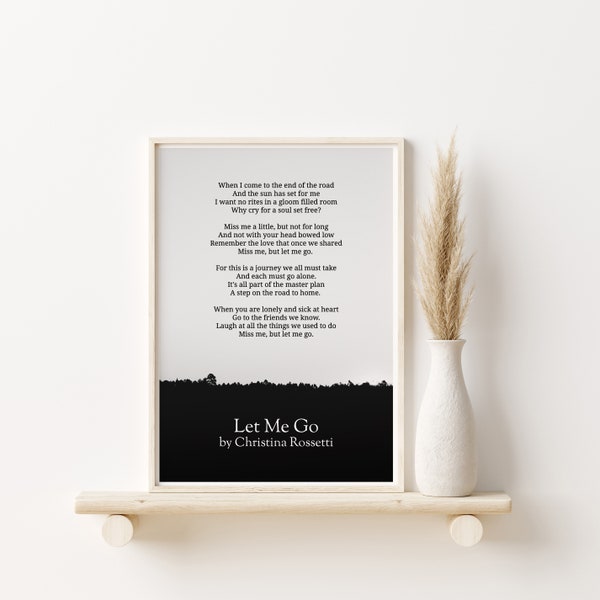 Miss Me but Let Me Go Poem - Etsy
