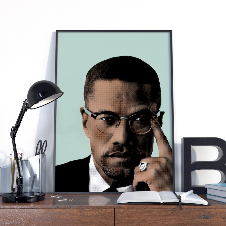 Malcolm X Malcolm X Poster Malcolm X Print Pop Art Malcolm | Etsy UK