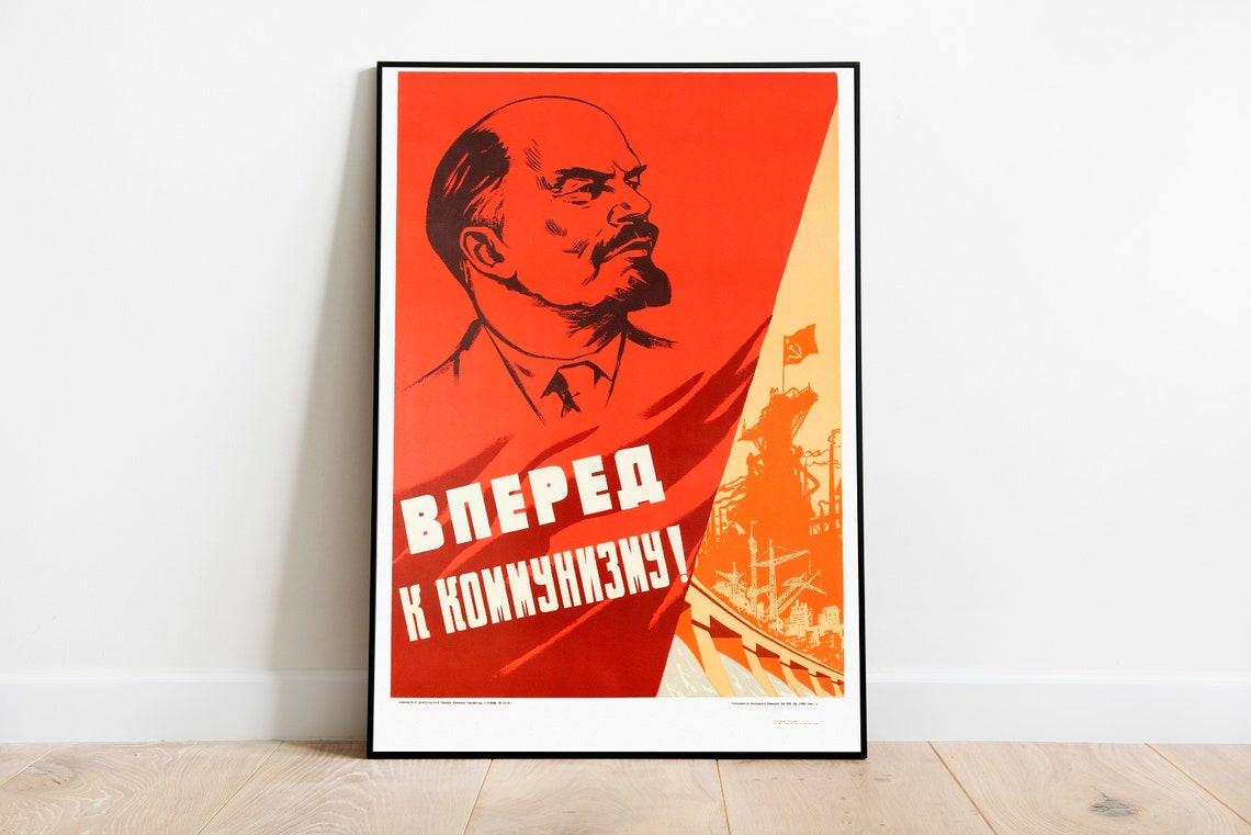 USSR Propaganda Poster Lenin Propaganda Poster Vintage Lenin - Etsy