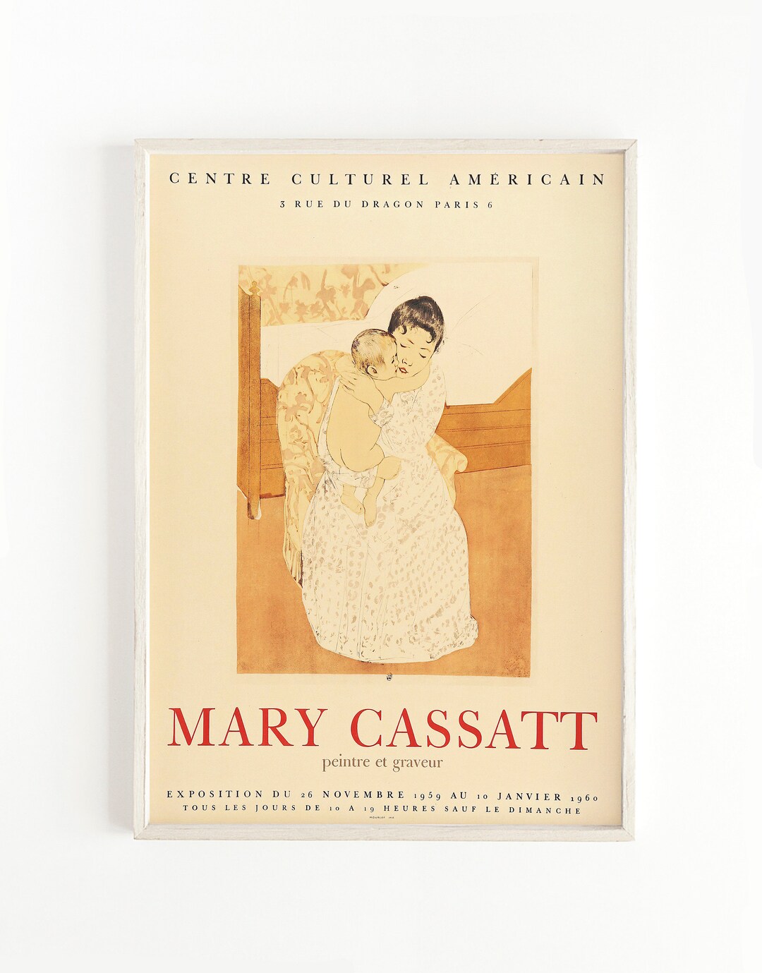 Mary Cassatt Vintage Exhibition Poster, Vintage Exhibition Poster, Mary ...