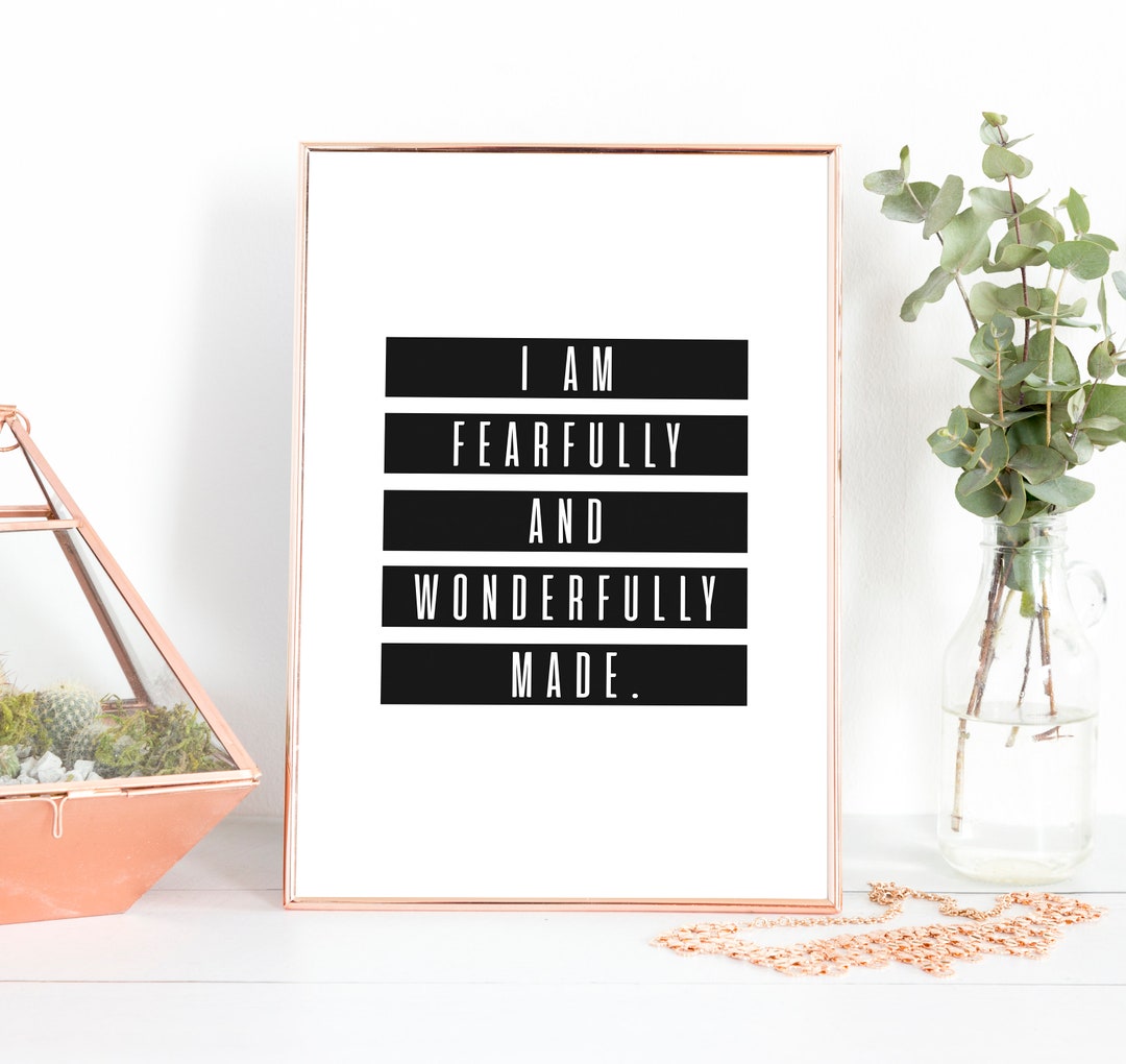 I Am Fearfully and Wonderfully Made, Psalm 139:14, Bible Verse Poser ...