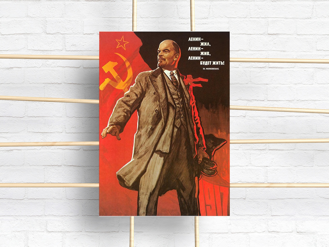 USSR Propaganda Poster Lenin Propaganda Poster Vintage Lenin | Etsy