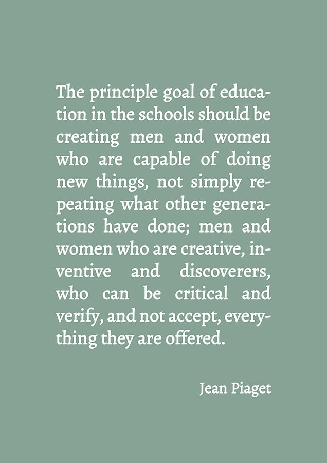 Jean Piaget Jean Piaget Quote Swiss Psychologist Quote | Etsy