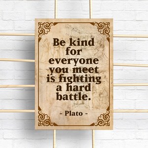 Plato, Plato Quote Poster, Plato Quote Wall Art, Athenian Philosopher ...
