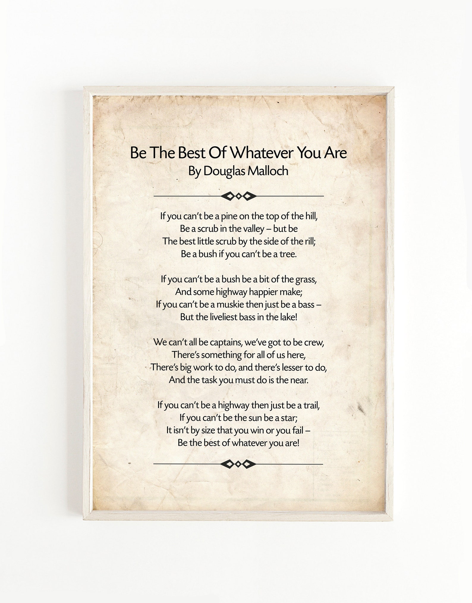 Be the Best of Whatever You Are by Douglas Malloch Douglas - Etsy