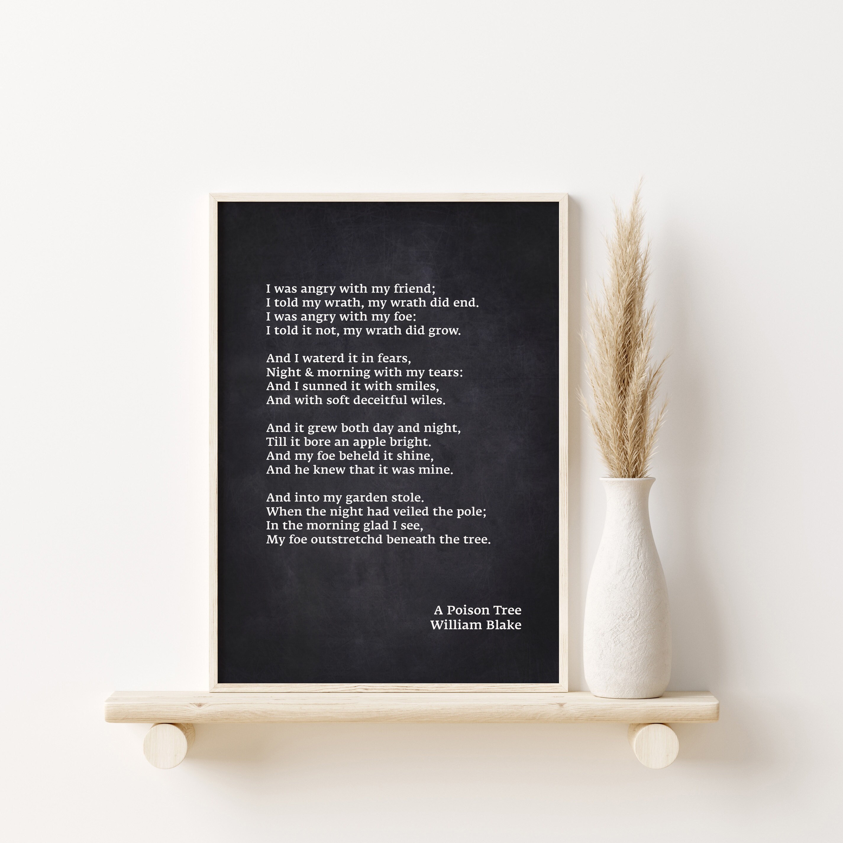 A Poison Tree by William Blake A Poison Tree Poem Wall Art - Etsy UK