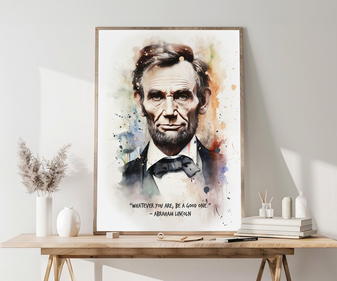Watercolor Abraham Lincoln Print, Abraham Lincoln Art, Abraham Lincoln ...